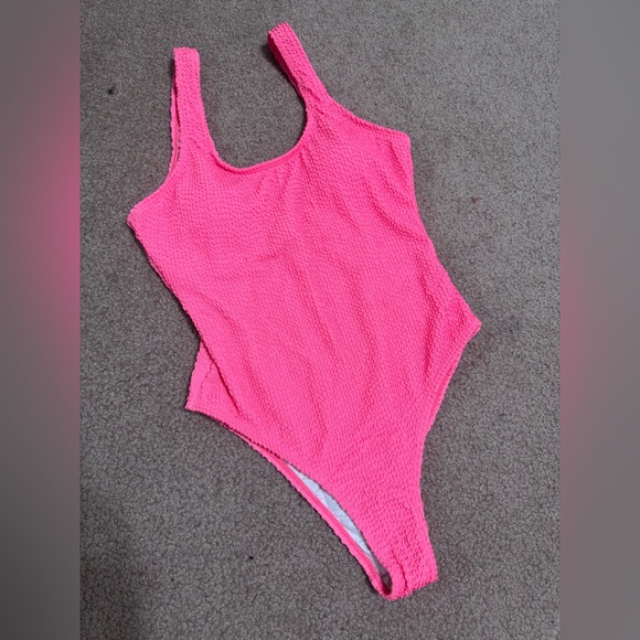 Swim | New Small Hot Neon Pink Swimsuit Bathing Suit Bodysuit Onepiece ...